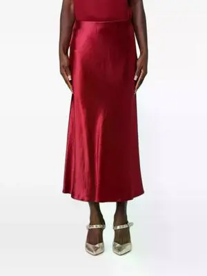 Max Mara Satin-finish Silk Midi Skirt