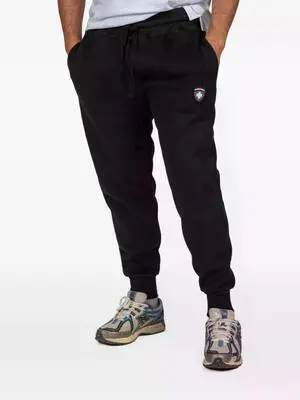 PODHIO Shield Logo Patch Drawstring Track Pants