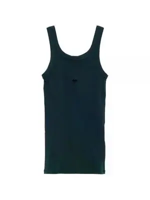 BASERANGE Heart Ribbed-knit Tank Top - Green