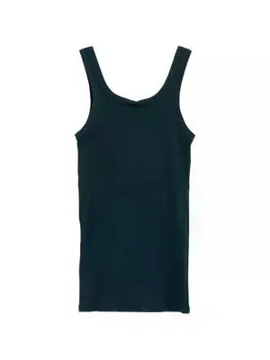 BASERANGE Heart Ribbed-knit Tank Top - Green