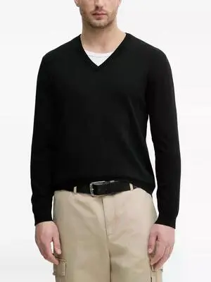 BENETTON V-neck Fine Knit Sweater