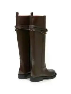 Fabiana Filippi Knee-high Buckle Boots - Brown