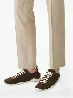 Fabiana Filippi Suede Bead-embellished Lace-up Sneakers