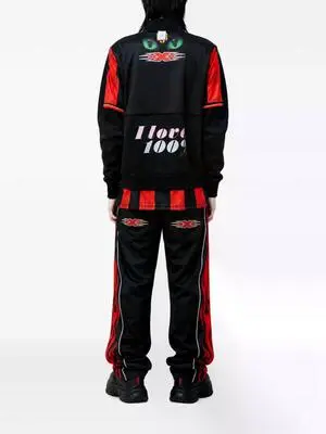 PROTOTYPES Striped Panelled Zip-up Jacket