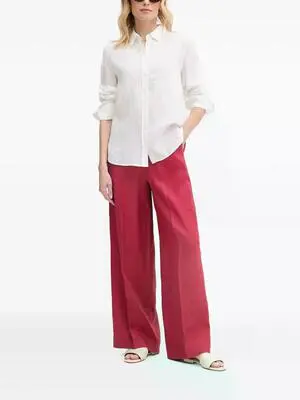 BENETTON Wide-leg Elasticated Waist Trousers - Red