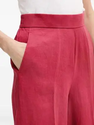 BENETTON Wide-leg Elasticated Waist Trousers - Red