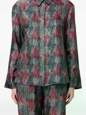 Max Mara Linen Ikat-print Shirt