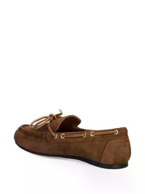 BILLI BI Suede Bow Detail Loafers