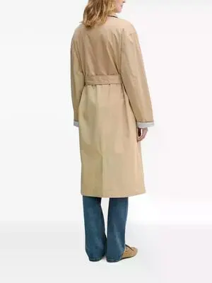 BENETTON Belted Button-down Trench Coat