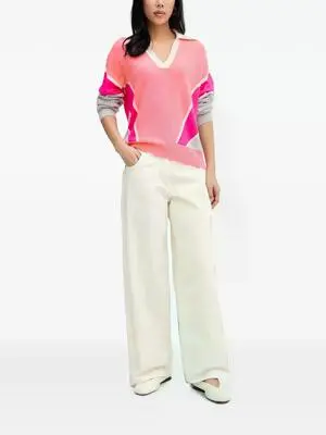 From Future Color-block Polo Collar Sweater