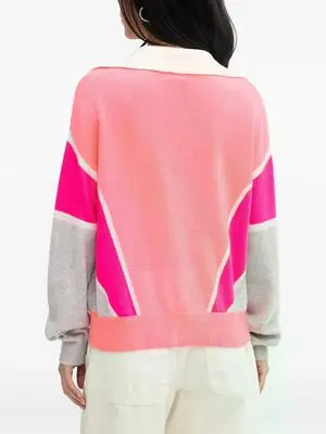 From Future Color-block Polo Collar Sweater