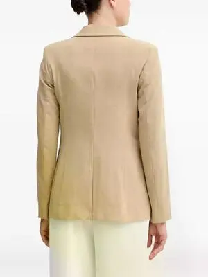 BENETTON Single-breasted Notched Lapel Blazer - Neutrals