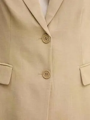 BENETTON Single-breasted Notched Lapel Blazer - Neutrals
