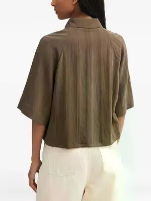 Marc O'polo Drawstring Hem Vertical Stripe Blouse