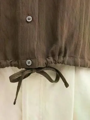 Marc O'polo Drawstring Hem Vertical Stripe Blouse