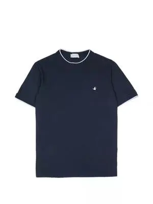 BROOKSFIELD Logo-embroidered Tipped T-shirt