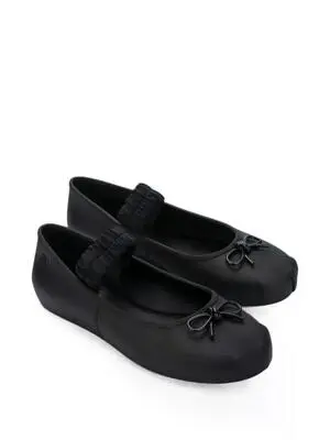 Melissa Sophie Scrunch Ballet Flats - Black