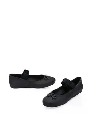 Melissa Sophie Scrunch Ballet Flats - Black