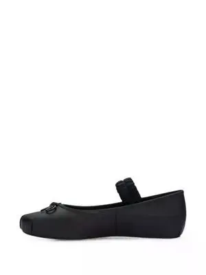 Melissa Sophie Scrunch Ballet Flats - Black