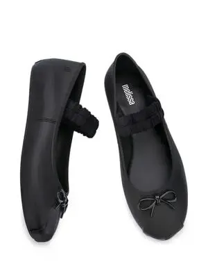 Melissa Sophie Scrunch Ballet Flats - Black