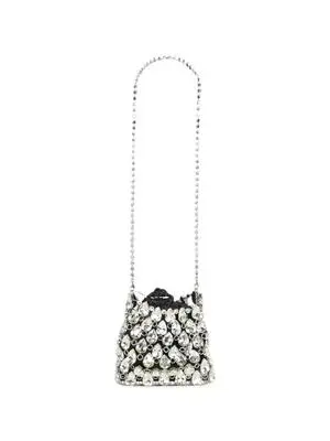 SELF-PORTRAIT Crystal Embellished Drawstring Backpack