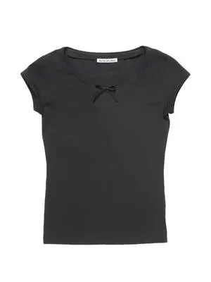 Acne Studios Bow Detail Cap Sleeve T-shirt