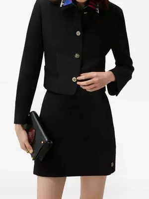 Versace Cropped Jacket With Medusa Buttons