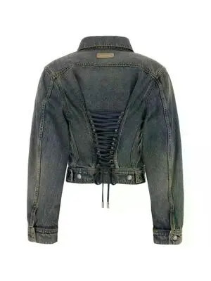 Alexander McQueen Lace-up Denim Jacket
