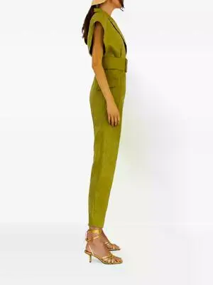 MOOS STUDIO Belted Cap-sleeve Jumpsuit
