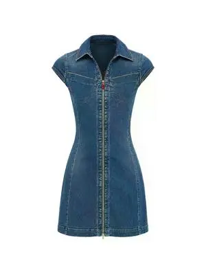 DIESEL® Zip-up Denim Mini Dress