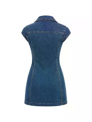 DIESEL® Zip-up Denim Mini Dress