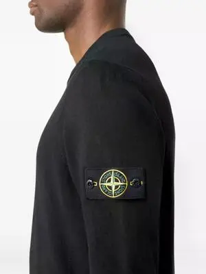 Stone Island Logo Patch Crew Neck Sweater