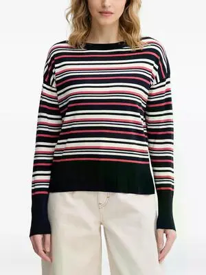 BENETTON Horizontal Stripe Ribbed-trim Sweater
