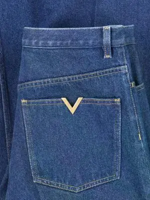 Valentino Garavani V Gold Straight Leg Jeans