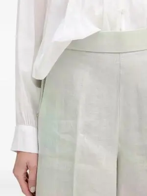 BENETTON Pressed Crease Wide-leg Trousers - Green