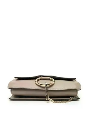 Chloé Faye Small Suede And Calfskin Crossbody Bag - Brown