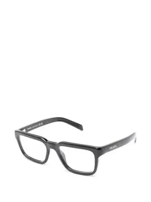 Prada Rectangle Frame Glasses - Black
