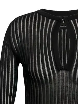 DONDUP Striped Ribbed Long Sleeve Top