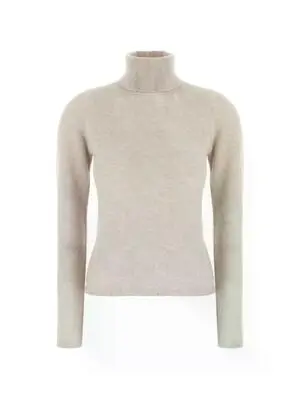 VANISÈ Roll Neck Ribbed Trim Sweater