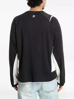 REPRESENT Logo-print Panelled Long-sleeve T-shirt
