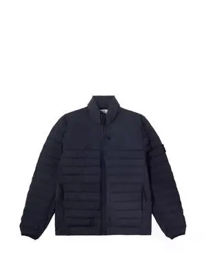 Stone Island Quilted Logo Patch Zip-up Jacket