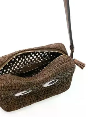 ANYA HINDMARCH Eyes Woven Cross Body Bag - Brown