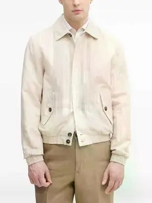 BENETTON Linen-blend Vertical Stripe Jacket