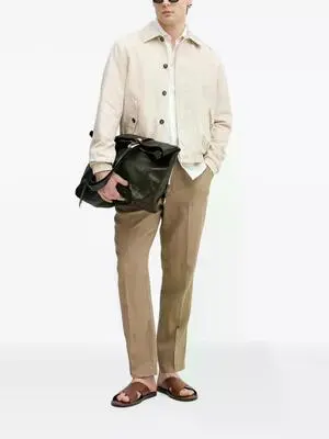 BENETTON Linen-blend Vertical Stripe Jacket