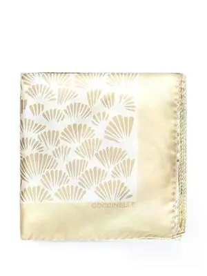 COCCINELLE Shell-print Silk Scarf - Neutrals