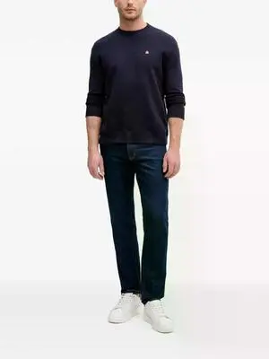 BENETTON Crew Neck Logo Patch Sweater