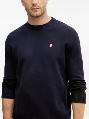BENETTON Crew Neck Logo Patch Sweater