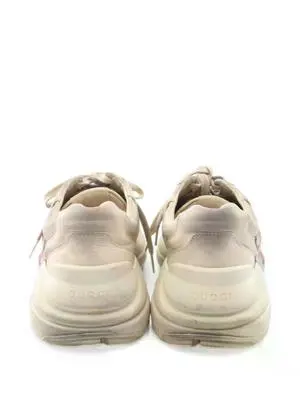 Gucci Lighton Leather Sneakers With Mouth Print