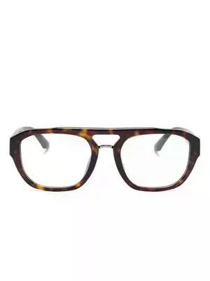 Dolce & Gabbana Tortoiseshell Pilot Frame Glasses - Brown