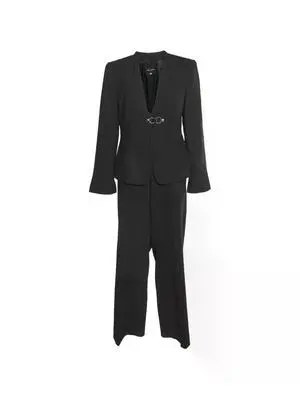 Giorgio Armani Tailored Notched Lapel Suit With Straight Leg Trousers